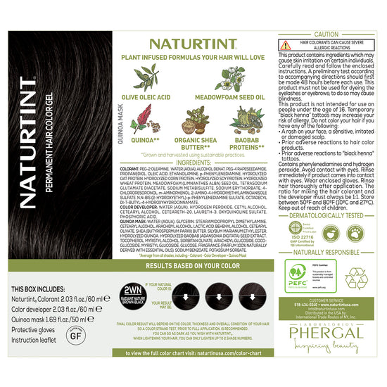 Naturtint Permanent Hair Color 2WN Radiant Nature Brown Black (Packagi ...