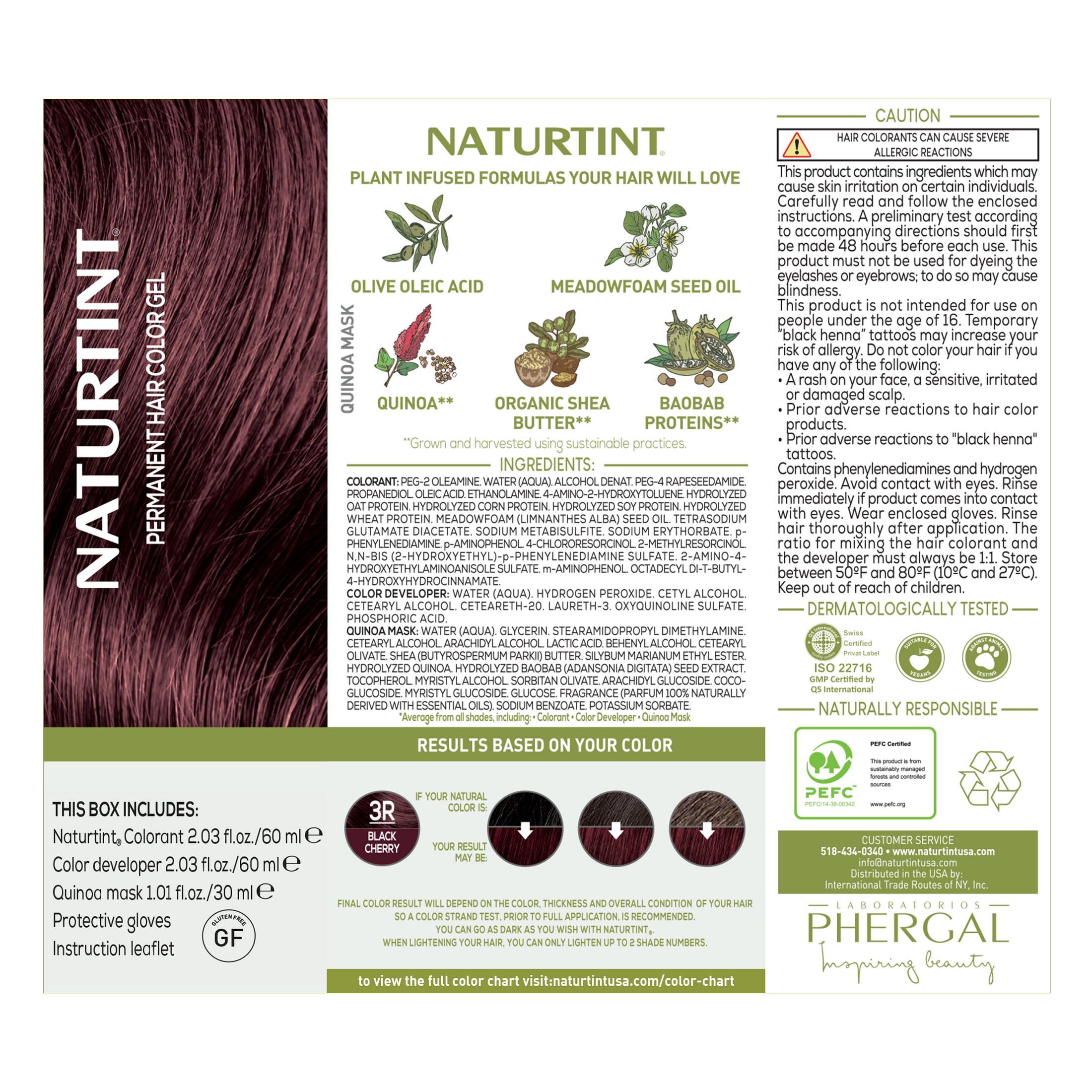 Naturtint Permanent Hair Color 3R Black Cherry (Packaging may vary ...