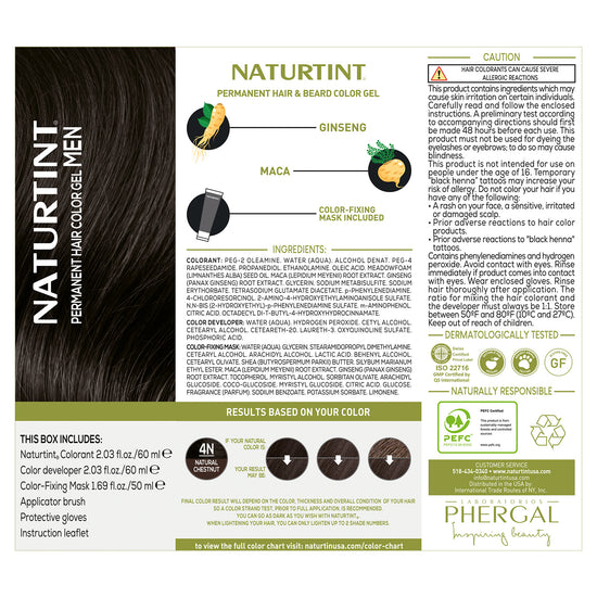 Naturtint Men's Permanent Hair Color 4N Natural Chestnut – Naturtint USA