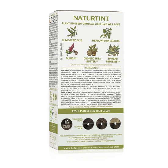 Naturtint Permanent Hair Color 5A Light Ash Chestnut (Packaging may va ...