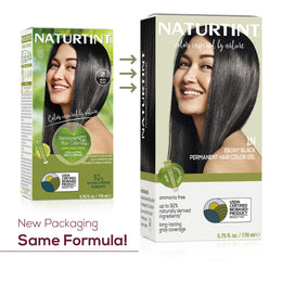 Naturtint Permanent Hair Color 1N Ebony Black (Packaging may vary ...