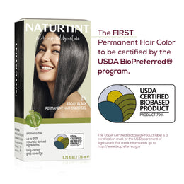 Naturtint Permanent Hair Color 1N Ebony Black (Packaging may vary) – Naturtint USA