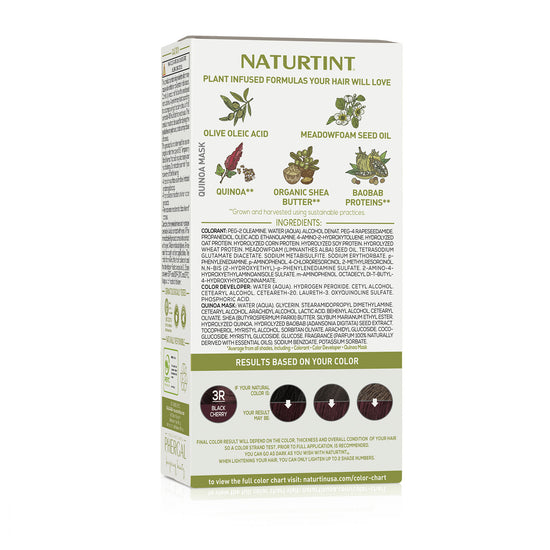 Naturtint Permanent Hair Color 3R Black Cherry (Packaging may vary ...
