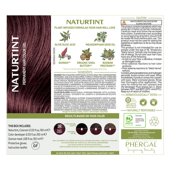 Naturtint Permanent Hair Color 3R Black Cherry (Packaging may vary ...