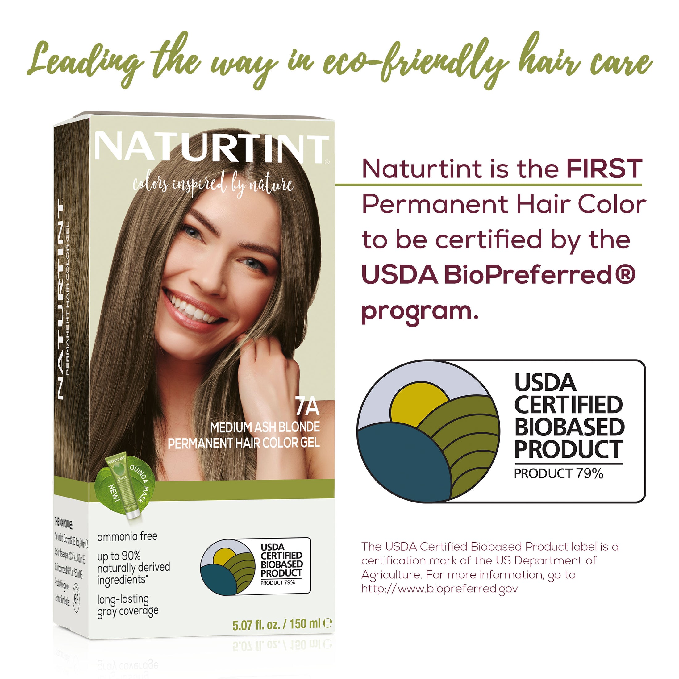 Naturtint Permanent Hair Color 7A Medium Ash Blonde (Packaging may var ...