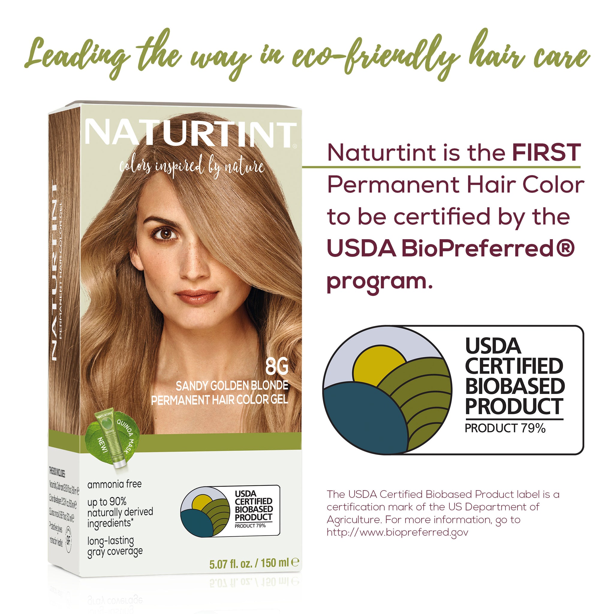 Naturtint Permanent Hair Color 8G Sandy Golden Blonde (Packaging may v ...